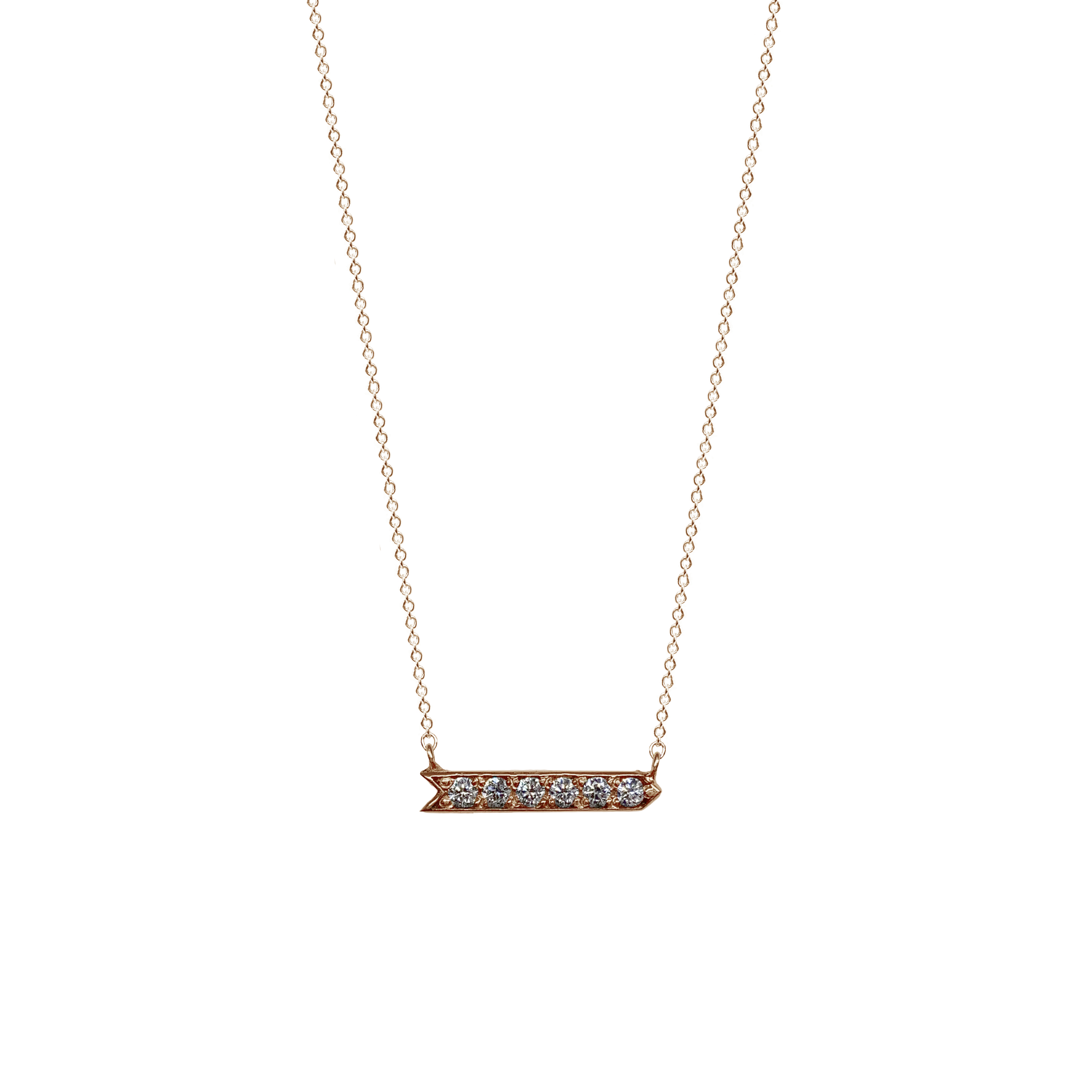 Epaulette Diamond Arrow Necklace – Nick Engel & Co.